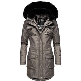Navahoo Damen Wintermantel "Tiniis", grau, Gr. S, Oberstoff: 56% Nylon, 44% Polyester. Futter: 100% Polyester. Wattierung: 100% Polyester.