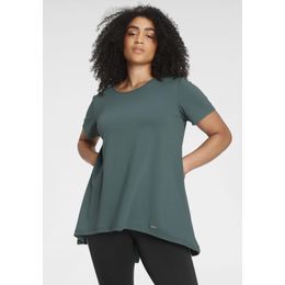 Venice Beach Damen Funktionsshirt "Funktionsshirt", blau, Gr. 52, Single Jersey, Obermaterial: 63% Polyester, 32% Baumwolle, 5% Elasthan, Shirts,