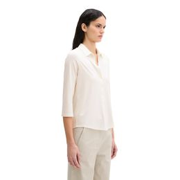 Marc O'Polo MARC O'POLO Damen Blusenshirt "aus LENZING ECOVERO ", wei&szlig;, Gr. XXL, unifarben, Obermaterial: 94% Viskose, 6% Elasthan, Shirts
