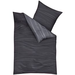 Bettw&auml;sche Kaeppel, grau, Mako-Satin, 100% Baumwolle, Bettw&auml;sche