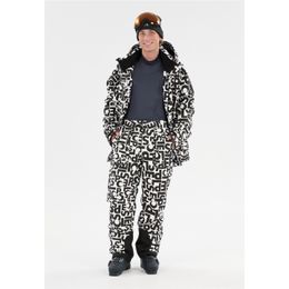 SLOPE Herren Skihose "Killy", schwarz, Gr. L, bedruckt, 100% Polyester, Hosen, mit wasserdichter Membran und getapten N&auml;hten