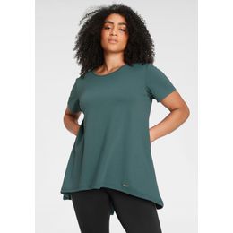 Venice Beach Damen Funktionsshirt "Funktionsshirt", blau, Gr. 48, Single Jersey, Obermaterial: 63% Polyester, 32% Baumwolle, 5% Elasthan, Shirts,