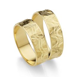 Firetti Damen Trauring "Schmuck Geschenk Gold 375 Hochzeit Ehering "LIEBE"", 52, Gelbgold 585, 3,5mm, gold, Gelbgold 585, Fingerringe, Made in Germany