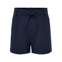 KIDS Only M&auml;dchen Shorts "KOGPOPTRASH EASY SHORTS NOOS", blau, Gr. 134, unifarben, Milano Rib, Obermaterial: 63% Viskose, 32% Nylon, 5% Elasthan,