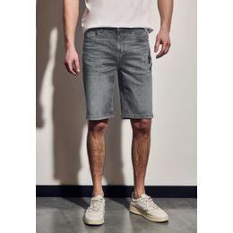 Street One MEN Herren Shorts, grau, Gr. 31, unifarben, Web, 97% Baumwolle, 3% Elasthan, Hosen, aus Baumwolle mit Stretchanteil