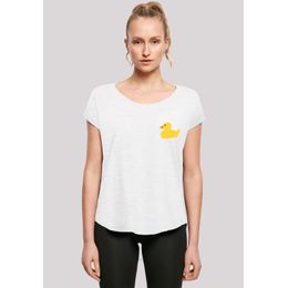 F4NT4STIC Damen T-Shirt "Yellow Rubber Duck LONG", wei&szlig;, Gr. S, Obermaterial: 100% Baumwolle, Shirts, Print
