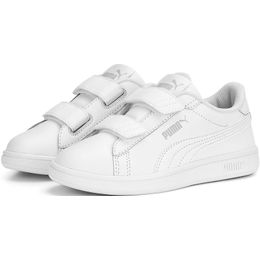Sneaker Puma "SMASH 3.0 L V PS", Kinder, Gr. 31, Puma wei&szlig;, cool light gray, Schuhe Sneaker, mit Klettverschluss