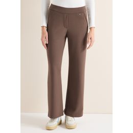 Cecil Damen Stoffhoseurban taupe, Gr. L, unifarben, Stoff, 46% Modal, 46% Polyester, 8% Elasthan, Hosen, im elastischen Materialmix