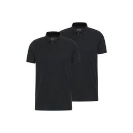 Mustang Herren Poloshirt "Poloshirt Style Palco 2P 2er Pack", schwarz, Gr. M, Obermaterial: 100% Baumwolle CO(Bio)., Shirts