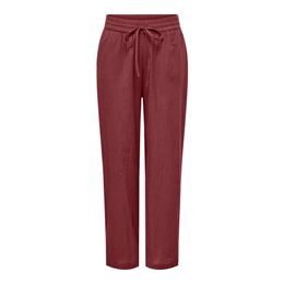 Only Damen Schlupfhose "ONLTIZANA COTTON LOOSE PANTS WVN NOOS"oxblood rot, Gr. S, unifarben, Web, Obermaterial: 100% Baumwolle, Hosen