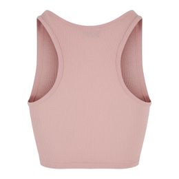 Urban Classics Damen Muskelshirt "Urban Classics Damen Ladies Cropped Rib Top", rosa, Gr. XL, unifarben, 97% Baumwolle, 3% Elasthan, Shirts