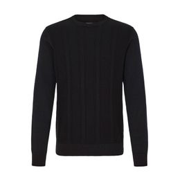 Blend Herren Strickfleece-Pullover "Strickpullover BHBaron", schwarz, Gr. S, Obermaterial: 100% Baumwolle CO., Pullover