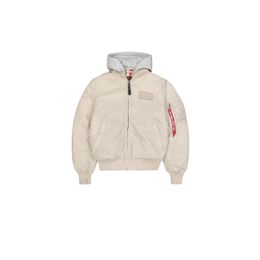 Herren Bomberjacke "MA-1 TT Two Tone Hood CW"organic beige, Gr. M, Alpha Industries, Obermaterial: 100% Nylon, Futter: 100% Nylon, Kapuze: 75%