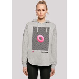 F4NT4STIC Damen Kapuzenpullover "3D PINK RING", grau, Gr. M, Obermaterial: 100% Baumwolle, Pullover, Print