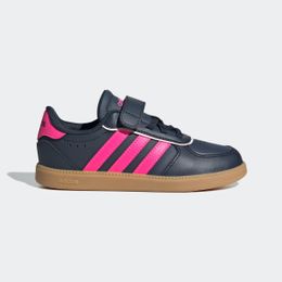 M&auml;dchen Sneaker "BREAKNET SLEEK KIDS", adidas Sportswear, Gr. 34, rosa, Synthetik, Schuhe, inspiriert vom Design des adidas handball spezial