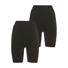 SARLINI Damen Shapinghose, Gr. S, schwarz, Obermaterial: 54% Polyamid, 46% Elasthan, unifarben, Unterhosen, Nahtlos, figurformende Shorts