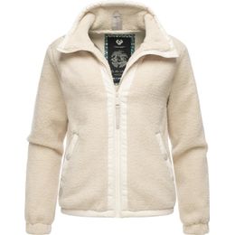 Ragwear Damen Sweatjacke "Nordicka", beige, Gr. 4XL, Fleece, Obermaterial: 100% Polyester; Innenfutter: 100% Polyester, Sweatjacken, Sportliche