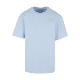 T-Shirt Karl Kani "Karl Kani Herren", Damen, Gr. L, lightblau, 100% Baumwolle, oversize, Rundhals, Shirts T-Shirt