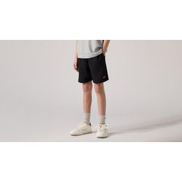 LEVI'S KIDS M&auml;dchen Sweatshorts "LVB MINI BATWING SHORTS", schwarz, Gr. 10, unifarben, Sweatware, Obermaterial: 60% Baumwolle, 40% Polyester, Hosen,