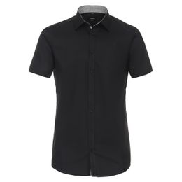 Venti Herren Businesshemd "Venti Businesshemd Kurzarm uni", schwarz, Gr. 41, unifarben, 100% Baumwolle, Hemden