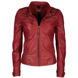 Maze Damen Lederjacke "31Ryana", rot, Gr. S, Obermaterial: 100% Lammleder; Futter: 100% Baumwolle; &Auml;rmelfutter: 100% Polyester, Jacken