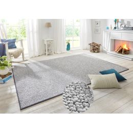 Teppich Hanse Home, B:60cm H:12mm L:90cm, grau, Kunstfaser, Wohnzimmer, Teppiche, "Wolly 2", Flachgewebe, L&auml;ufer, Skandi, Woll-Optik, Esszimmer,
