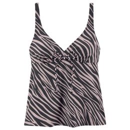 Lascana Damen B&uuml;gel-Tankini-Top "Kaa", schwarz, Gr. 40, Recycling-Polyamid, Bikini-Oberteile, mit Animal-Design