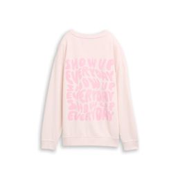 Tom Tailor M&auml;dchen Sweatshirtbreeze rose, Gr. 164, bedruckt, Sweatware, Obermaterial: 100% Baumwolle, Sweatshirts, mit R&uuml;cken Print