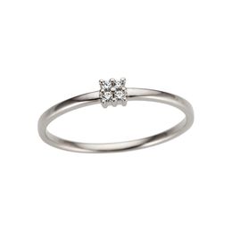 Firetti Damen Diamantring "Schmuck Geschenk Gold 333 Damenring Goldring Diamant", 17, 0,04 P2 = erkennbare Einschl&uuml;sse, Diamanten Wei&szlig;gold 333,