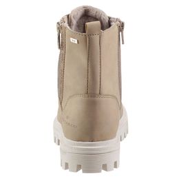 Tom Tailor M&auml;dchen Schn&uuml;rboots, Gr. 31, beige, Nubuklederimitat, Glitzer, Schuhe, mit Zierrei&szlig;verschluss au&szlig;en