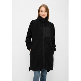Fleecejacke Derbe "Kuschelby Long", Damen, Gr. 38, glitter, Obermaterial: 100% Polyester, relaxed fit, Raglan&auml;rmel, Jacken Fleecejacke, Fleecejacke, lang, glitzernd, warm