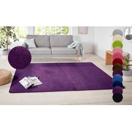 Teppich Hanse Home, B:67cm H:8,5mm L:120cm, lila, Kunstfaser, Wohnzimmer, Teppiche, "Shashi", Kurzflor, Unifarben, L&auml;ufer, weich, Esszimmer,