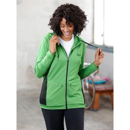 Catamaran Damen Trainingsjacke, gr&uuml;n, Gr. 44, gemustert, mehrfarbig, unifarben, 92% Polyester, 8% Elasthan, Jacken