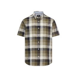 Camel Active Herren Karohemd, gr&uuml;n, Gr. M, kariert, Web, Obermaterial: 100% Baumwolle, Hemden, Kurzarm, mit Button-Down-Kragen