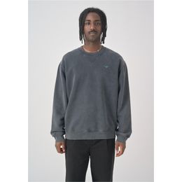 Cleptomanicx Herren Sweatshirt "Ligull Washed", grau, Gr. S, bestickt, 100% Baumwolle, Sweatshirts, im lockeren Schnitt