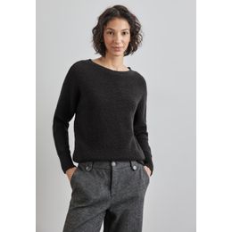 Street One Damen Strickpullover, schwarz, Gr. 34, unifarben, Feinstrick, 38% Polyacryl, 31% Baumwolle, 21% Elasthan, 10% Nylon, Pullover, mit