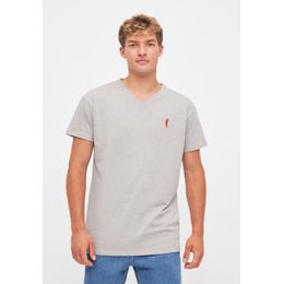 Derbe Herren Print-Shirt "Basic Kippes", grau, Gr. M, Obermaterial: 100% Baumwolle, Shirts, Made in Portugal, Flam&eacute; Qualit&auml;t