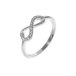 Vivance Damen Fingerring "925/- Sterling Silber Infinity Zirkonia", 052 (16,6), Silber 925 (Sterlingsilber), wei&szlig;, Silber 925 (Sterlingsilber),