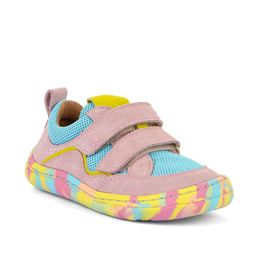 froddo Jungen Barfu&szlig;schuh "BAREFOOT BAZE", Gr. 26rosa, bunt, Leder, Textil, colorblocking, Schuhe, Klettschuh, Sneaker, Freizeitschuh mit bunter