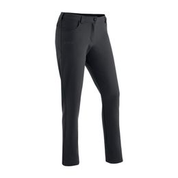 Maier Sports Damen Funktionshose "Charlotte", schwarz, Gr. 48, 91% Polyester, 9% Elasthan, Hosen, Damen Outdoorhose, elastische Hose mit Fleece