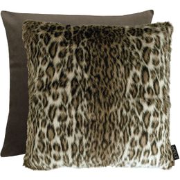 Dekokissen Apelt, B:45cm L:45cm, braun, Polyester, Dekokissen_Sitzkissen_Kissenh&uuml;llen, "Luke", Wendekissenh&uuml;lle mit F&uuml;llung, 1 St&uuml;ck