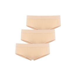 Jockey Damen Slip "Slip Seamfree Hipster-Slips 3P 3er Pack", Gr. M, beige, Obermaterial: 93% Polyamid PA. 7% Elasthan EL., Unterhosen