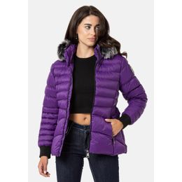 Cipo & Baxx CIPO & BAXX Damen Winterjacke "Jacken", lila, Gr. M, unifarben, 100% Polyester, Jacken, mit Kapuze, WM132