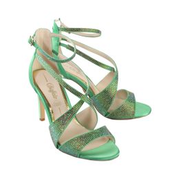 Buffalo Damen High-Heel-Pumps "Buffalo MIRANDA SPARK", Gr. 40, gr&uuml;n, Textil, unifarben, Schuhe