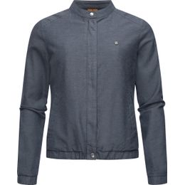 Ragwear Damen Kurzjacke "Malawi Linen", blau, Gr. M, Obermaterial: 65% Baumwolle, 35% Leinen. Innenfutter: 100% Polyester, Jacken, Leichte Leinen