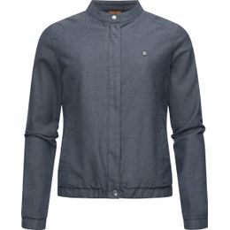 Ragwear Damen Kurzjacke "Malawi Linen", blau, Gr. XXL, Obermaterial: 65% Baumwolle, 35% Leinen. Innenfutter: 100% Polyester, Jacken, Leichte Leinen