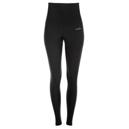 WINSHAPE Damen Leggings "Functional Power Shape Tights HWL102", schwarz, Gr. L, 80% Polyester, 20% Elasthan, Hosen, High Waist mit Bauch-Weg-Effekt
