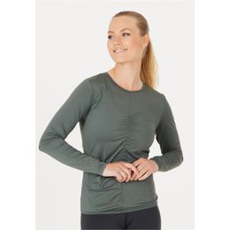 ENDURANCE ATHLECIA ATHLECIA Damen Langarmshirt "Lelani", gr&uuml;n, Gr. 38, unifarben, 90% Polyester, 10% Elasthan, Shirts, im bequemen und vielseitigen Design