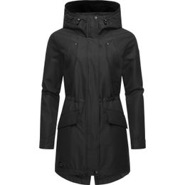 Ragwear Damen Regenmantel "Begonia", schwarz, Gr. M, Obermaterial: 100% Polyester. Innenfutter: 100% Polyester, M&auml;ntel, Wasserdichter Damen