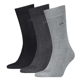 Calvin Klein Damen Socken "CK MEN SOCK", Gr. 43grau melange, Baumwollmischung, Socken, uni, Cotton-Mix, breiter Bund